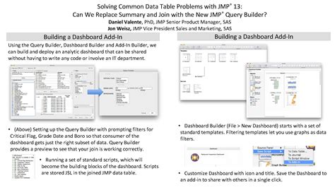 Jmp Solving Common Data Table Problems With 13