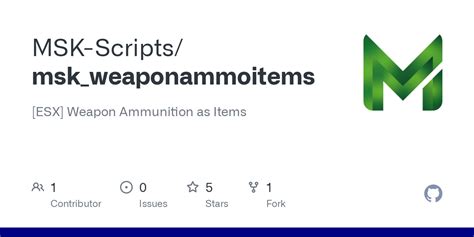 Github Msk Scriptsmskweaponammoitems Esx Weapon Ammunition As Items