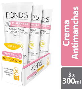 Crema Ponds Clarant B3 Fps30 100 Gr X 3 Und