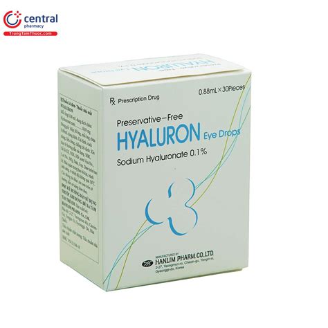 ChÍnh HÃng Thuốc Nhỏ Mắt Hyaluron Eye Drops Hộp 30 ống X 088ml