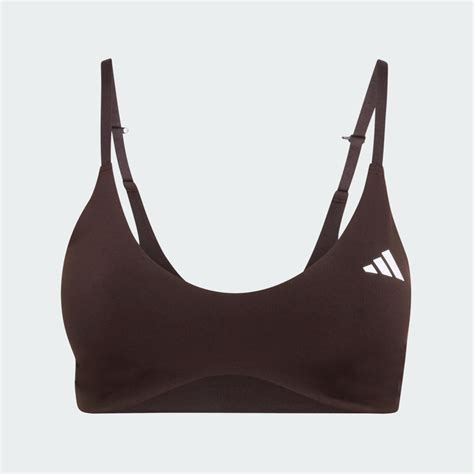 Adidas W Optime Essentials Workout Light Support Bra Aurora Coffee Met Ke9867