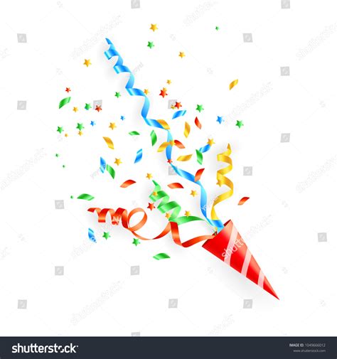 Exploding Party Popper Vector Stock Vector Royalty Free 1049666012 Shutterstock