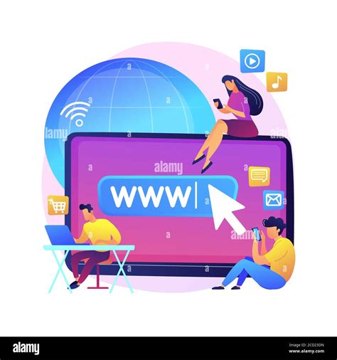 Internet Addiction Abstract Concept Vector Illustration Stock Vector
