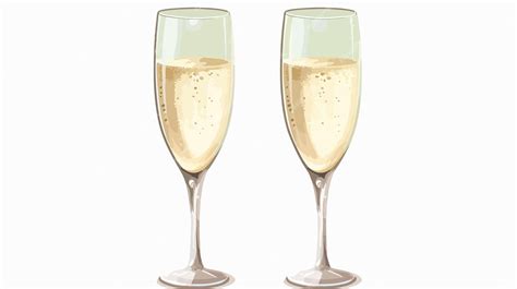 Premium Vector Two Glasses Of Champagne With The Words Champagne On