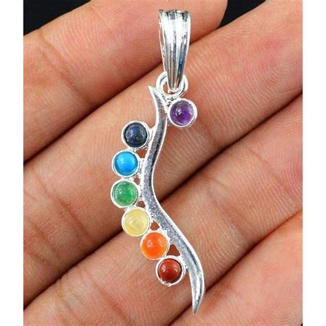 Natural Seven Chakra Gemstone Healing Pendant