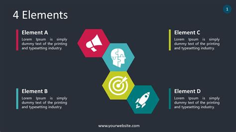 Four Elements Infographic Template For Powerpoint Smiletemplates