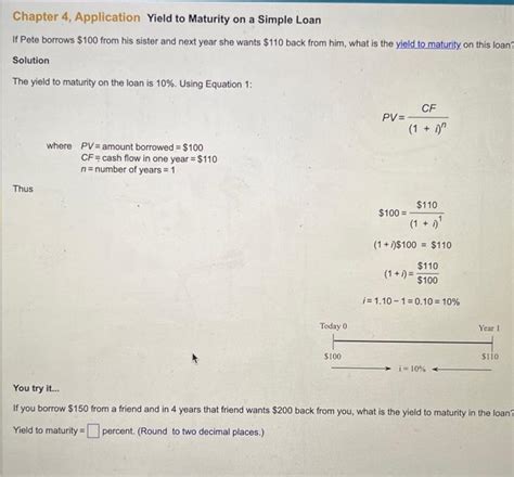 Solved Chapter Application Yield To Maturity On A Simple Chegg