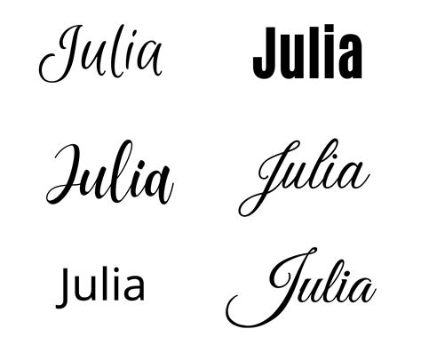 Julia Svg Julia Baby Name Svg Julia Wedding Name Svg Etsy