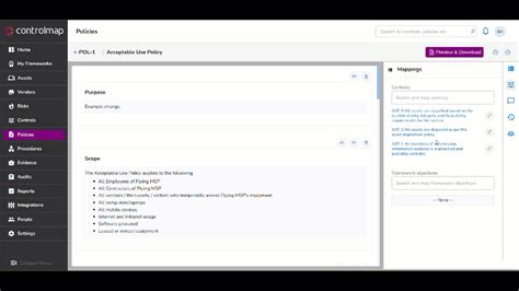 Policies Control Map