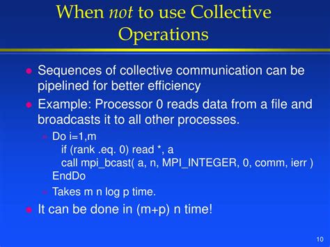 ppt introduction to collective operations in mpi powerpoint