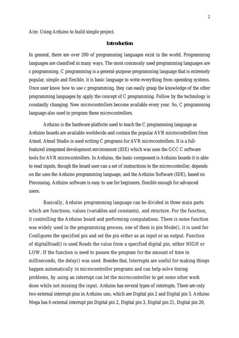 Arduino Project Eed1324 Microcontroller System Design And App Uow