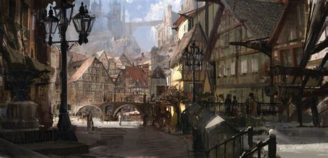 Twitter Fantasy Landscape Concept Art Fantasy City