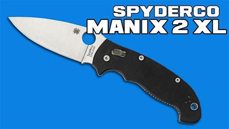 Spyderco Manix 2 Xl Black G 10 Knife 388 Black C95gpbbk2 Blade Hq