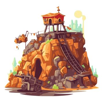Mine Clipart Characters With Shovels From Various Stages Of Mining