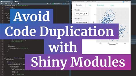 Avoid Code Duplication With Shiny Modules Youtube