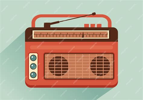 Premium Vector Retro Radio Player Style For Record And Listening To