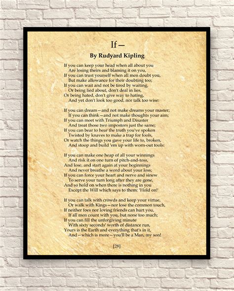 If Poem By Rudyard Kipling Printable Printable Free Templates