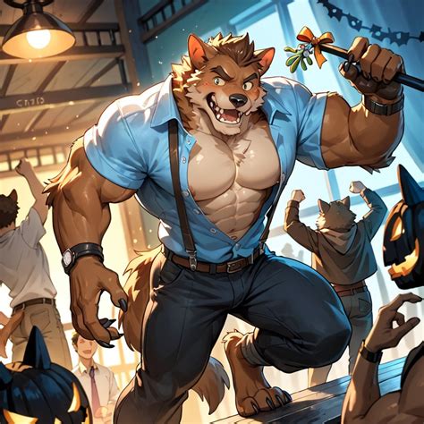 A Very Friendly Fluffy Gay Muscular Furryai