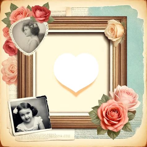 Design A Vintage Collage Frame Background Premium Ai Generated Image