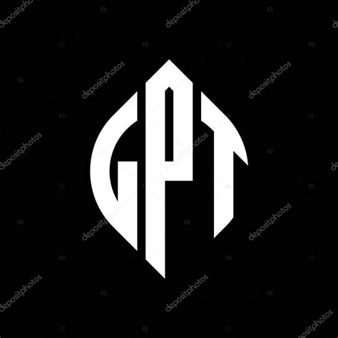 Diseño Del Logotipo De La Letra Del Círculo Lpt Con Forma De Círculo Y Elipse Letras Elipse Lpt