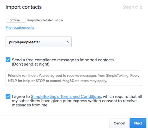 Import Contacts SMS Marketing Features SimpleTexting