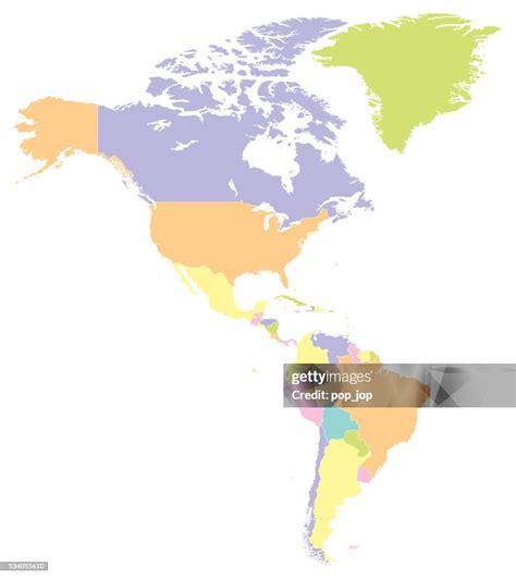 Mapa De Estados Unidos Del Norte Y Del Sur
