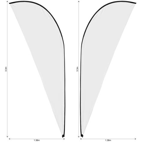 Legend 3m Sublimated Sharkfin Double Sided Flying Banner Skin Excludes