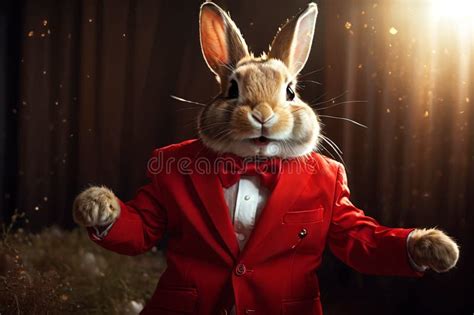 Rabit In Red Suit Stock Illustration Illustration Of Rabit 315655270