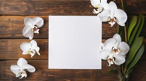 Premium Ai Image White Orchid And Photo Frame