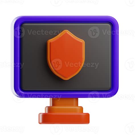 Security Object Secure Computer 3d Illustration 35898791 Png