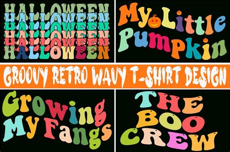 Wavy Retro Typography Groovy T Shirt Graphic By Emuchy1999 · Creative