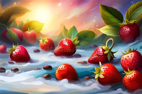 Beautiful Composition Strawberry Wild Strawberry Sweet Cherry Cherry