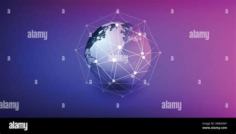 Cloud Computing And Networks Concept With Earth Globe Abstract Global Digital Connections