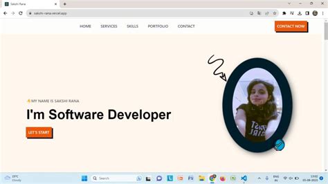 sakshi rana on linkedin portfoliowebsite webdevelopment design