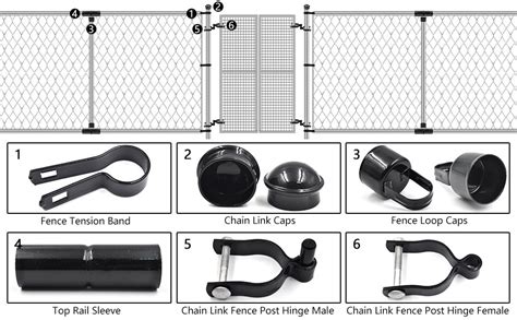 4 Pack 2 78 Pressed Steel Chain Link Fence Gate Post