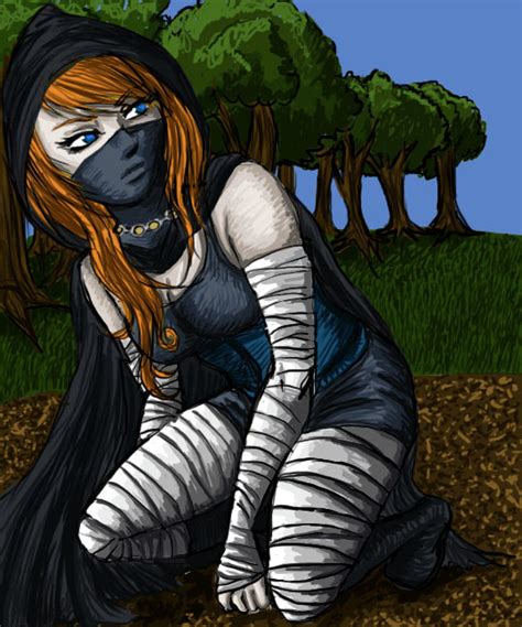 Ruka Stealth Crouch Mako Eyes Drawing By Minamsfallenangel On Deviantart