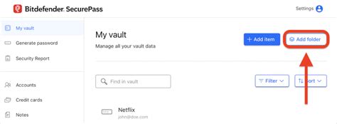 Hoe Wachtwoorden Organiseren In Mappen In Bitdefender Securepass Bitdefender Consumer Support