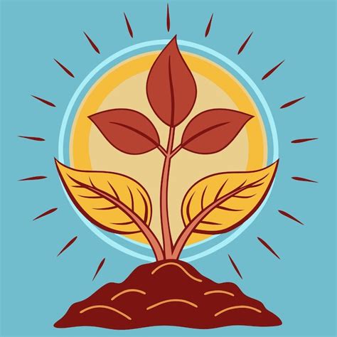 A Sun With A Tree And A Sun In The Background Premium Ai Generated Vector