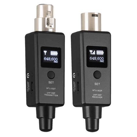 Uhf Microphone Wireless Transmitter Receiver System Xlr Connection Built In Rechargeable Dynamic