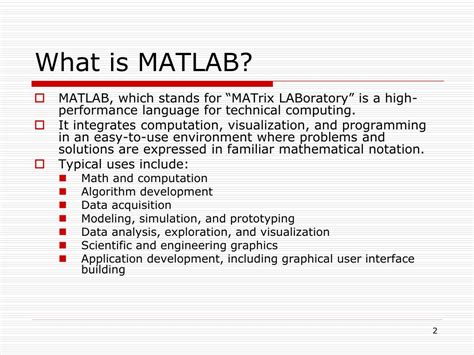 Ppt Introduction To Matlab A Powerful Language For Technical