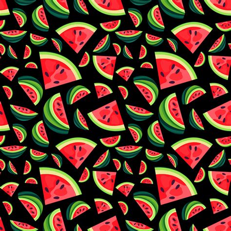 Watermelon Seamless Pattern Vector Illustration 23484233 Vector Art At Vecteezy