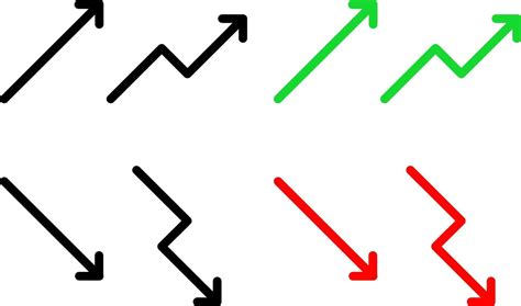 Chart Increase Decrease Arrow Icon Set Business Growing Chart With