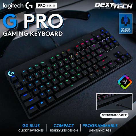 Promo Logitech G Pro Clicky TKL RGB Mechanical Gaming Keyboard Diskon 13 Di Seller DEXT