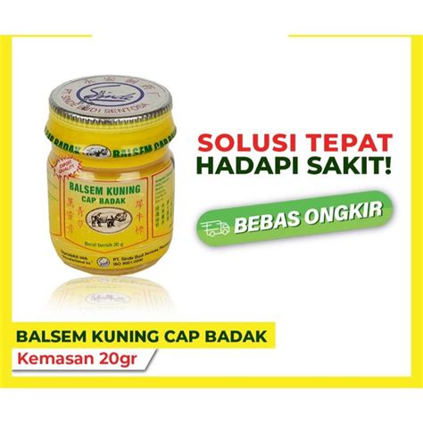 Jual Balsem Kuning Cap Badak 20gr Shopee Indonesia