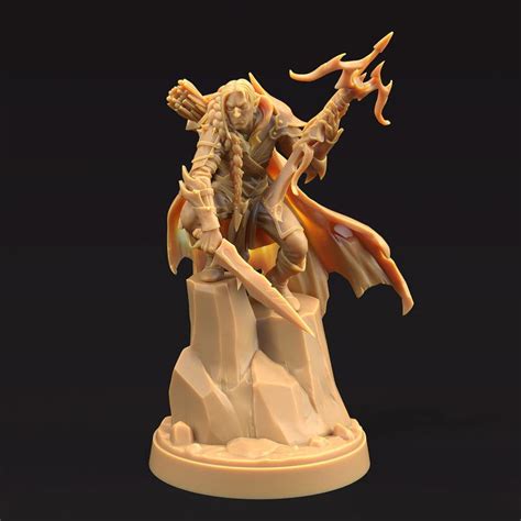 3d Printable Drow Assassin Male Presupported Dungeon Classics By