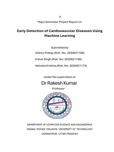 Early Detection Of Cardiovascular Diseases Using Machine Learning 2 Pdf Support Vector