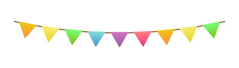 플래그 로프 아이콘입니다 삼각형 화환 컬러 실루엣 화려한 축제 깃발입니다 축하 파티 Canival 템플릿 광고 디자인을위한 요소 Film Festival에 대한 스톡 벡터