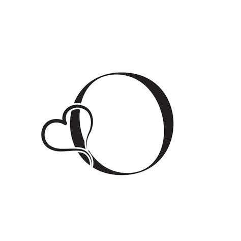 O Letra Logo O Corazón Logo O Logo Corazón Logo Vector Mínimo Moderno