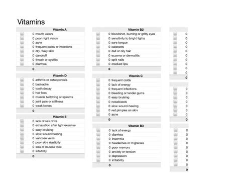 Vitamin Quiz Worksheets Library