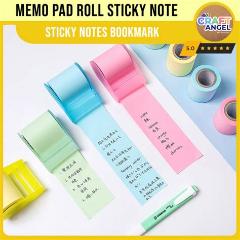 Sticky Notes Bookmark Memo Pad Roll Sticky Note Tape Lazada Ph